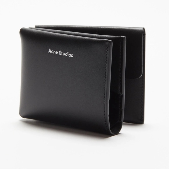 Acne Studios | Accessories | Acne Black Leather Trifold Wallet | Poshmark